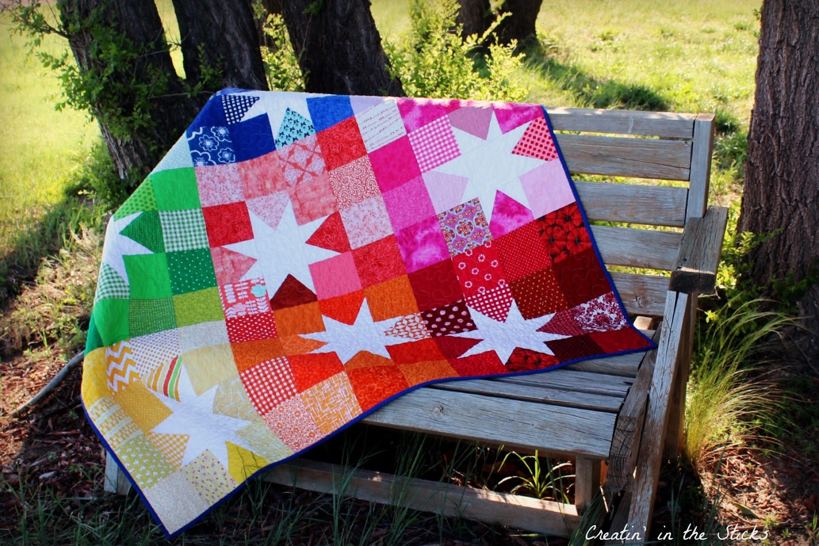 Creatin' in the Sticks: Star Spectrum - H2H Charity Quilt Challenge