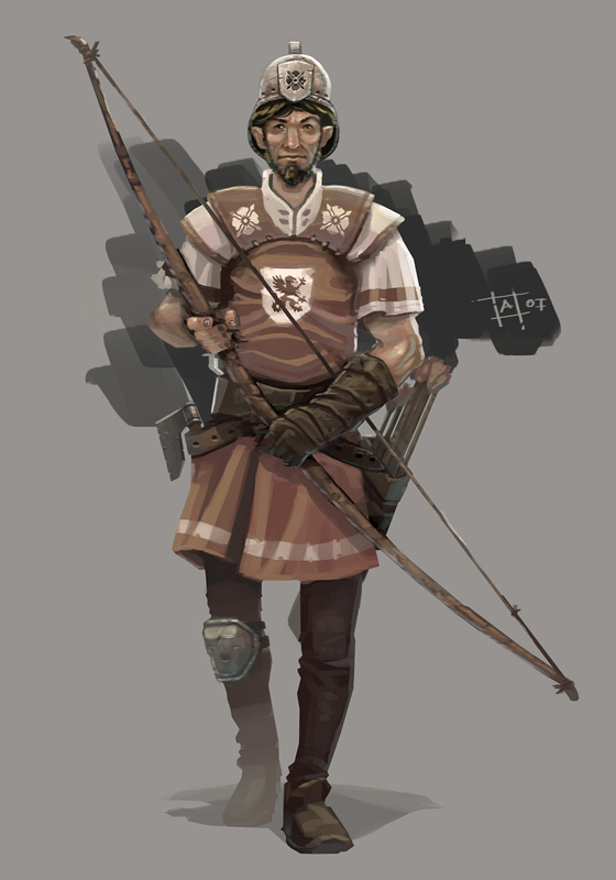 Warriors in art: Longbowmen by Nelson Inomvan