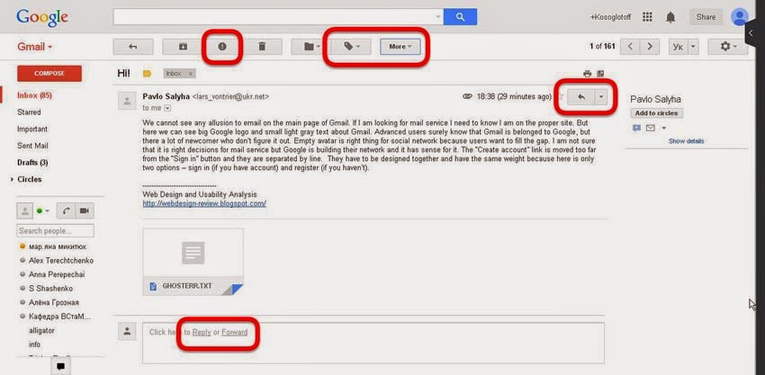 Web Design and Usability Analysis: Fast view on the Gmail UI/UX solutions
