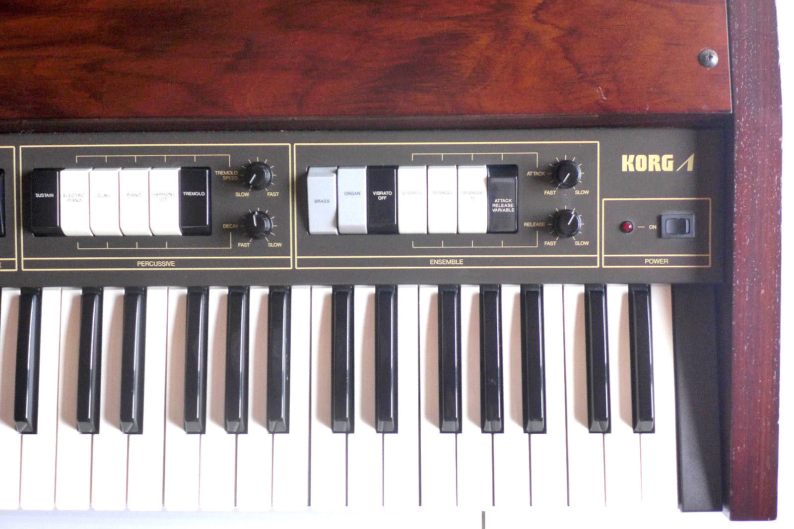 MATRIXSYNTH: KORG LAMBDA ES50 VINTAGE ANALOG SYNTHESIZER STRINGS SN 231709
