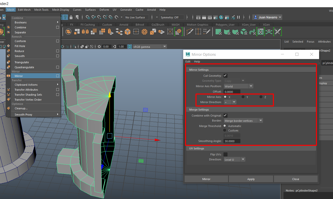 ¿Cómo Reflejar Objetos en Maya?