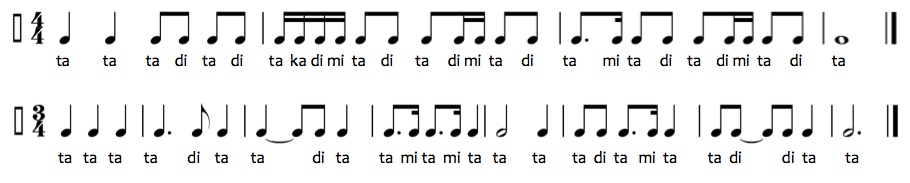 Musik Blog: Ejercicio Takadimi