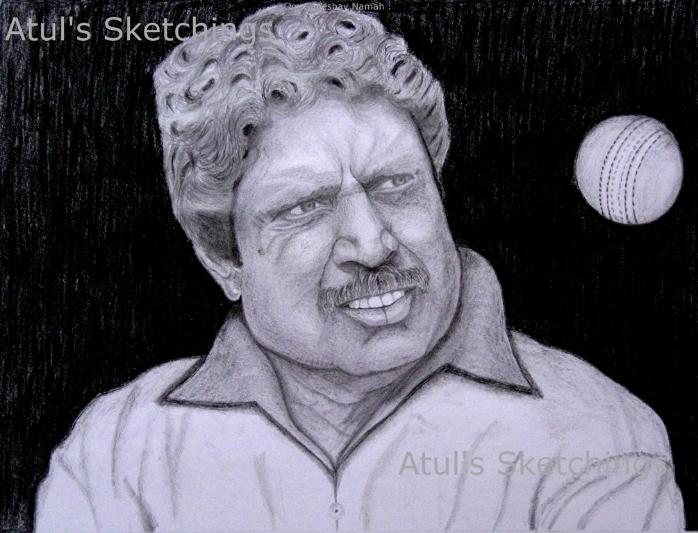 Atul's Sketchings: Kapil Dev (Best Cricket All Rounder)