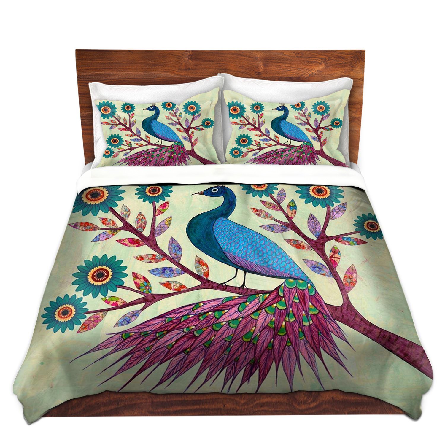 Peacock Themed And Peacock Colored Comforter And Bedding Sets