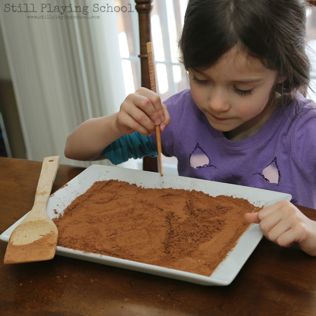 Chocolate Cocoa Writing Tray | Still Playing School