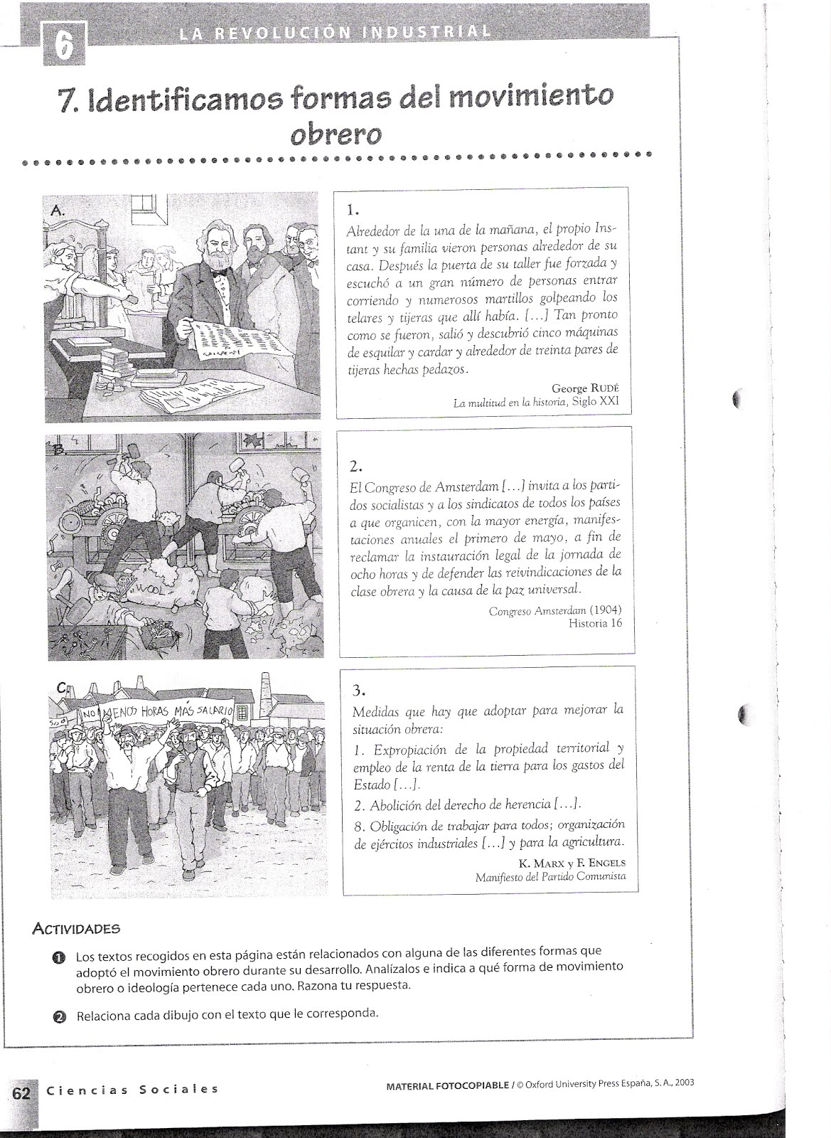 Blog De Historia Del Mundo ContemporÁneo El Movimiento Obrero Apuntes