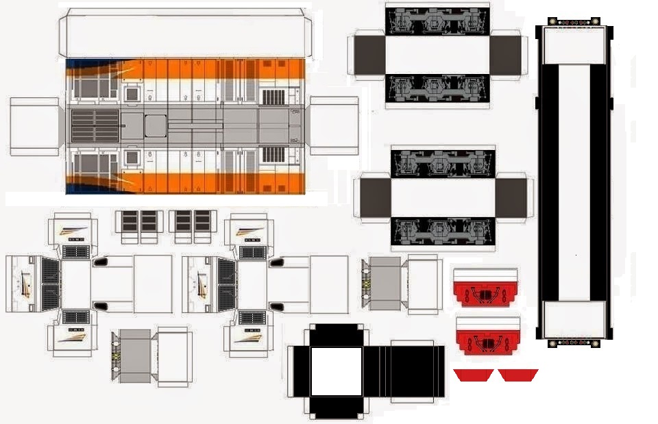 Beberapa Pola Papercraft Lokomotif dan Hasilnya