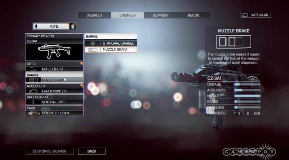 Tudo sobre customização de arma e de soldado em Battlefield 4