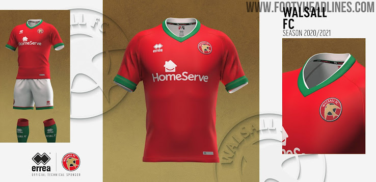 Walsall FC 20-21 Home, Away & Third Kits Released - Footy Headlines