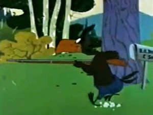 Cartoon-Vergleich: BACKWOODS BUNNY