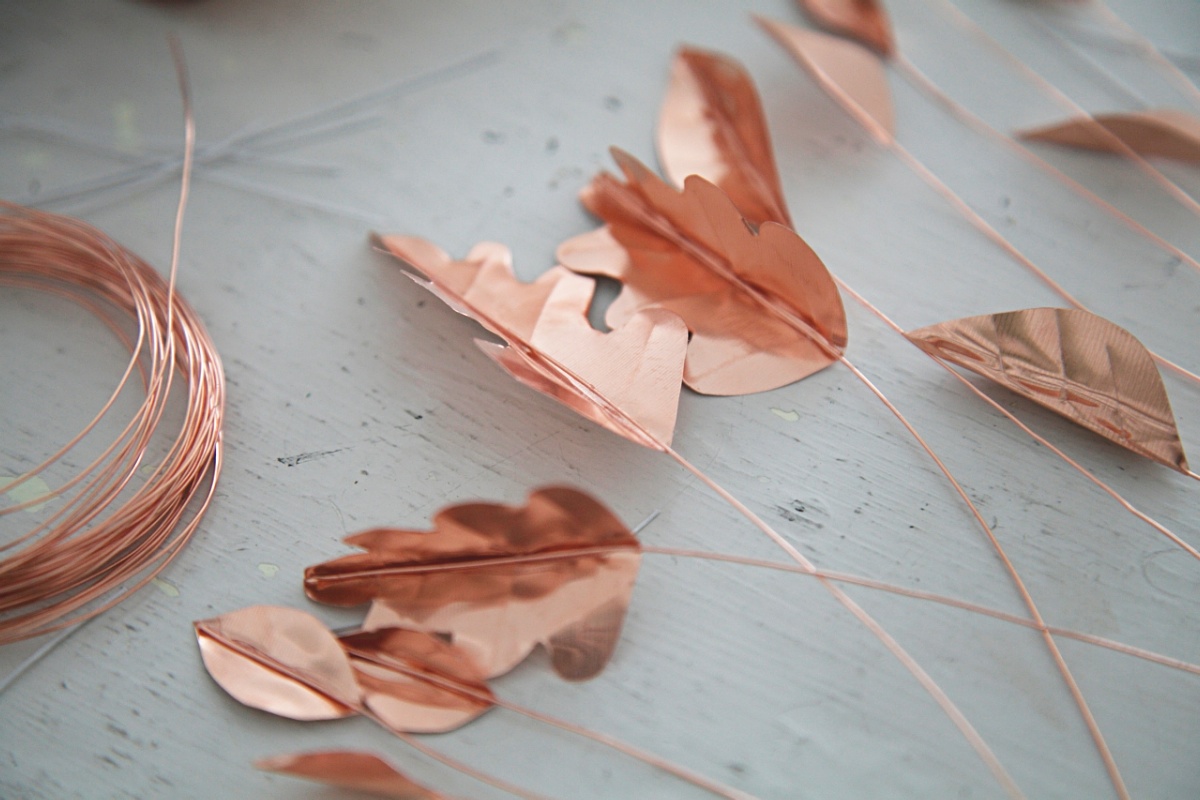 paper and copper leaves | J o u r n a l