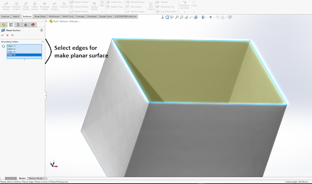 Design Tech Academy: Planar Surface: In SolidWorks