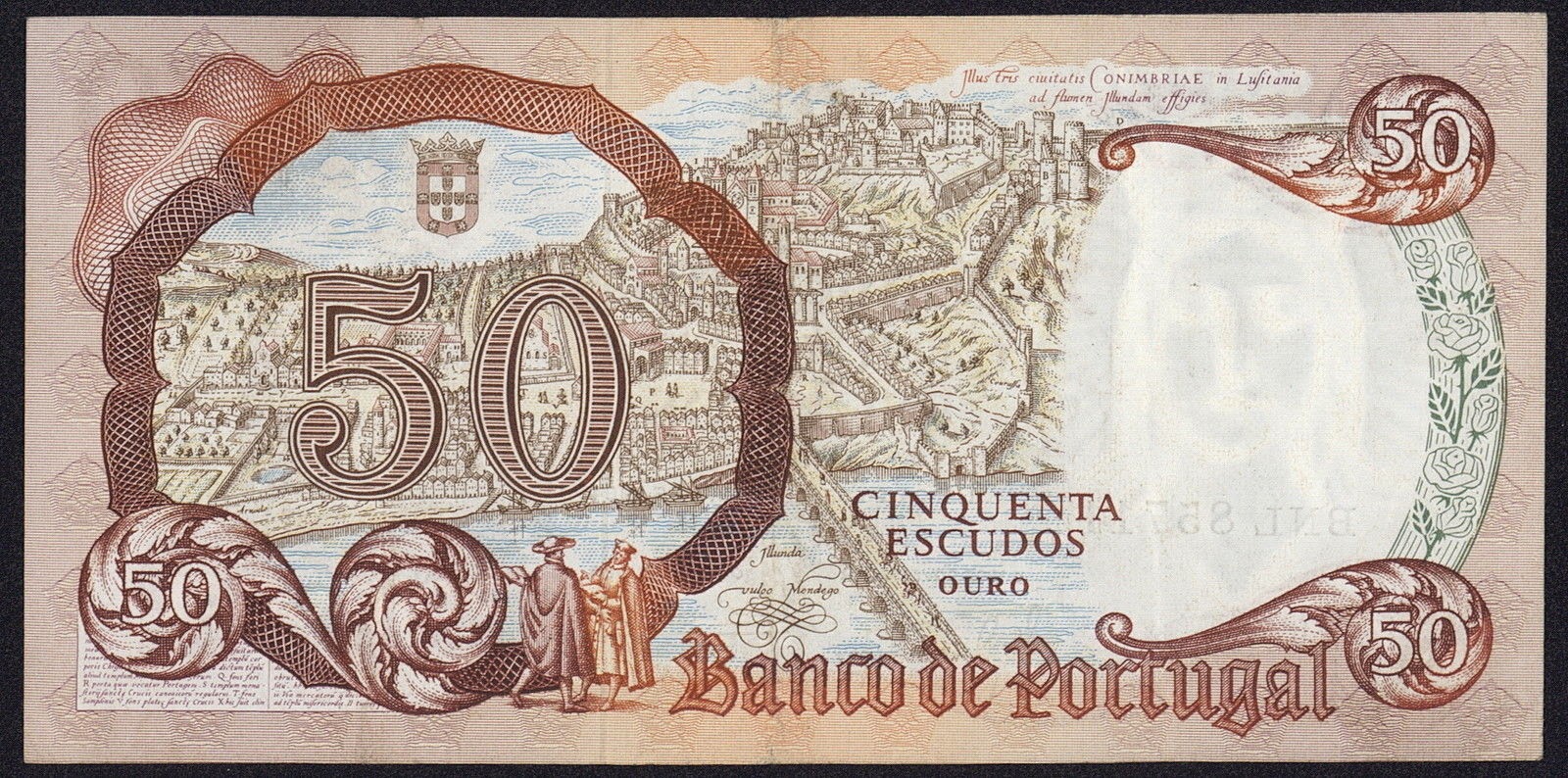 Portugal 50 Escudos banknote 1964 Queen Santa Isabel|World Banknotes ...