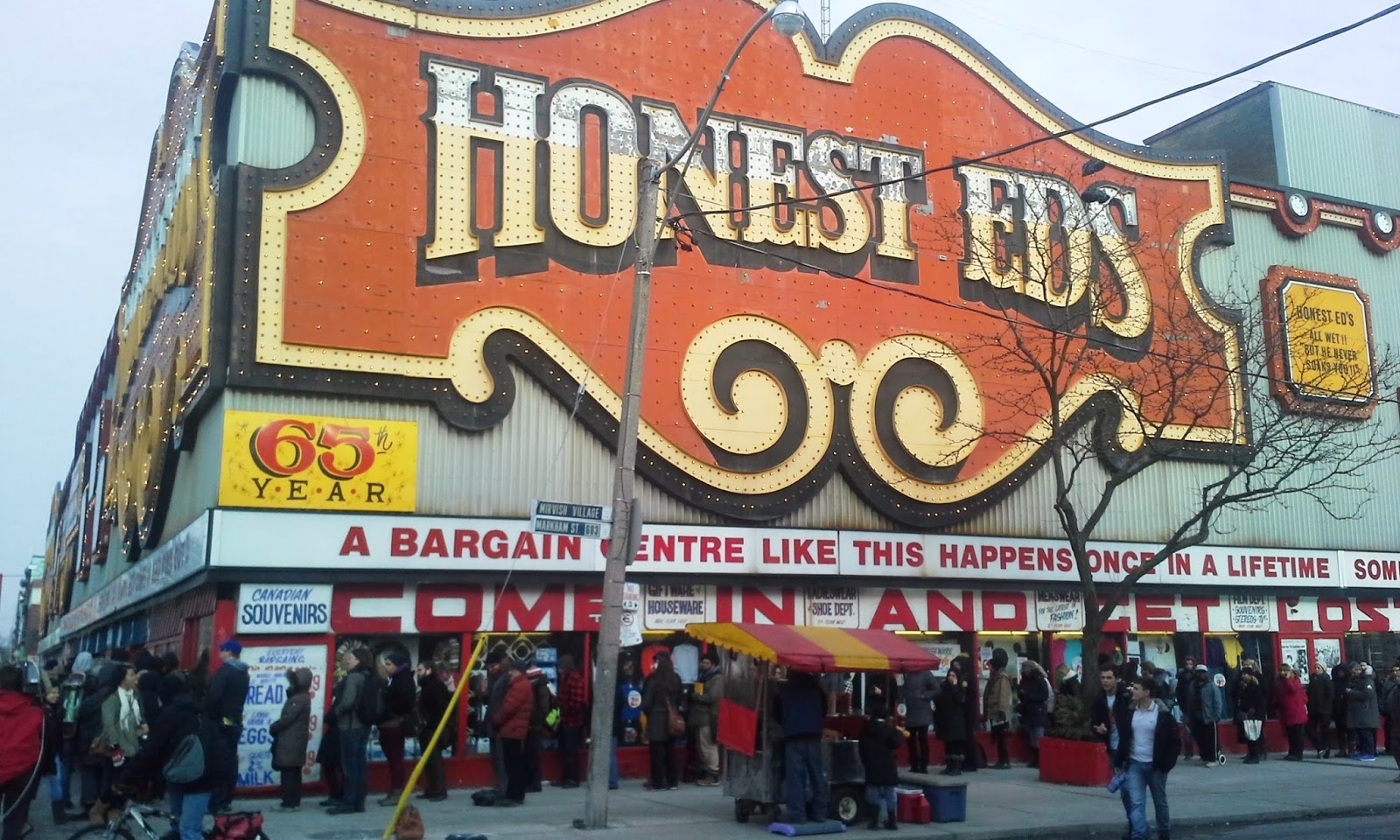 The Purple Scarf: Event: The Long Journey To Buy Honest Ed's Signs!