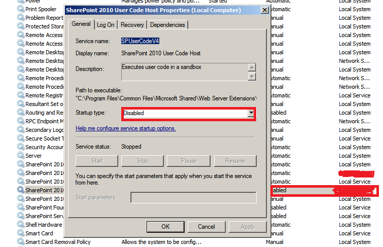 Error Occurred In Deployment Step Activate Features Cannot Start Service Spusercodev4 On