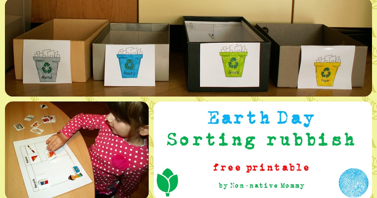 Non-native Mommy: Sorting rubbish - free printable
