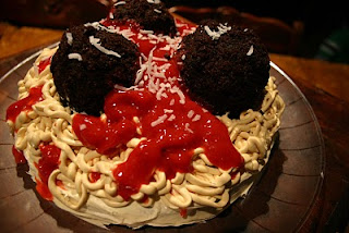 Great Scott: Very Interesting Birthday Cake for Ryan's 35th: SPAGHETTI ...