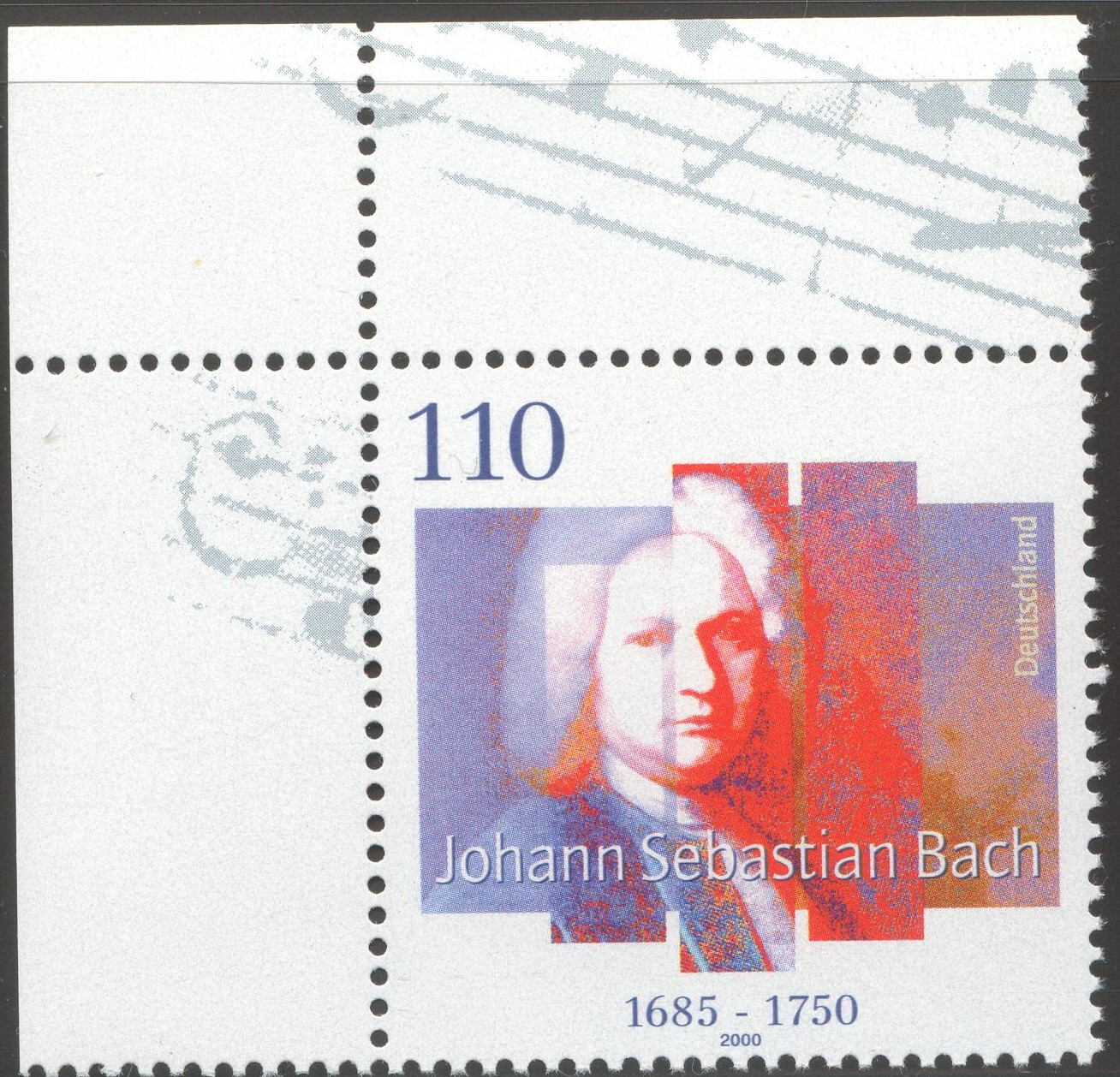 Pipe Organs of the World on Postage Stamps: Germany: JS Bach