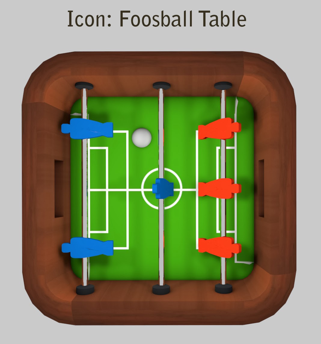 Icon Design: Foosball Table | Ashish Yadav | Design • Illustration