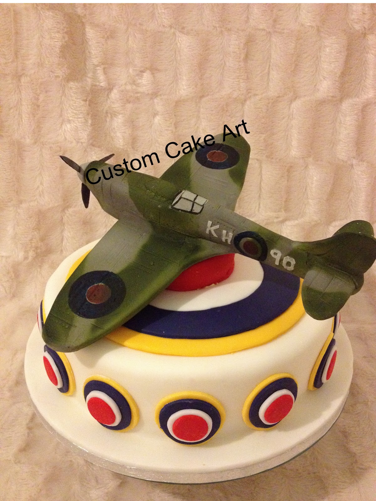 Custom Cake Art: Spitfire Birthday Cake