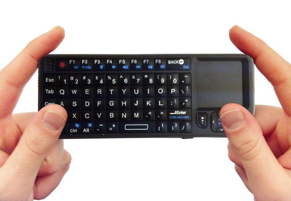 Wireless Mini Keyboard With Touchpad Laser Pointer