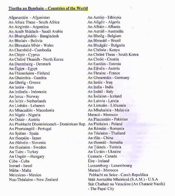 Study Notes By Kaz: Irish Vocab & Paper 1: OL