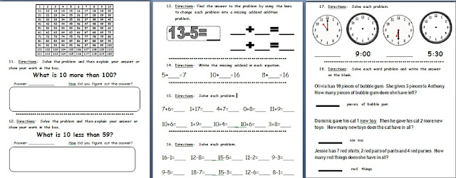 LaSota's Little Learners: CC First Grade Cumulative Math Assessments