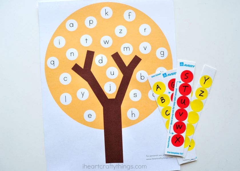 Fun Fall Tree ABC Match Preschool Printable - I Heart Crafty Things