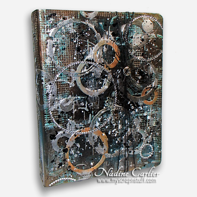 Grunge With A Bling Mixed Media Binder With Video ~ Nadine Carlier