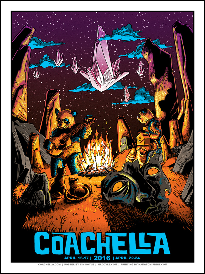 INSIDE THE ROCK POSTER FRAME BLOG: Tim Doyle Coachella Poster Release