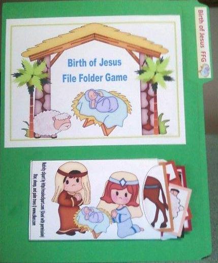 Birth of Jesus File Folder Game & More | Bible Fun For Kids