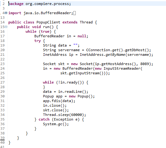 Popup Message from Server to Clients using Socket Programming in Adempiere