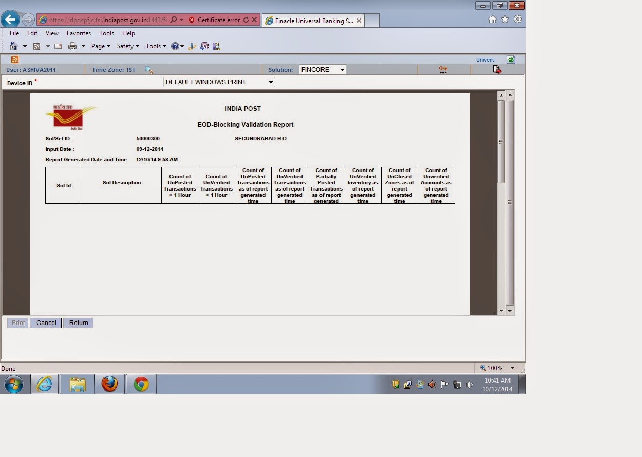 Steps to be followed before proceeding for EOD operation - POFINACLEGUIDE
