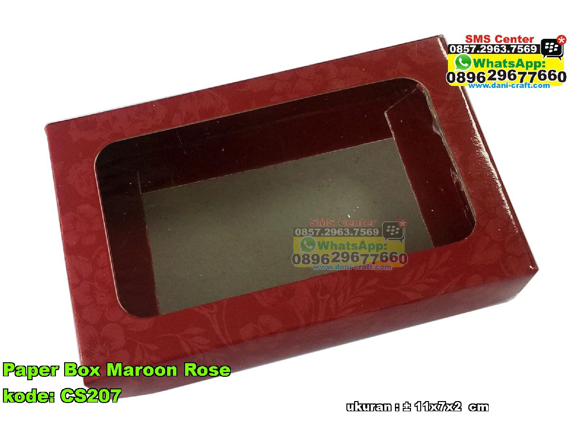 Paper Box Maroon Rose | Souvenir Pernikahan