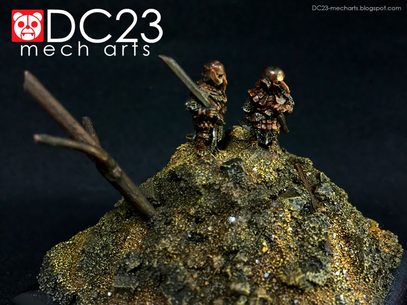 Games Workshop Sam and Frodo in Orc Armor verDC23 ~ Collage Art