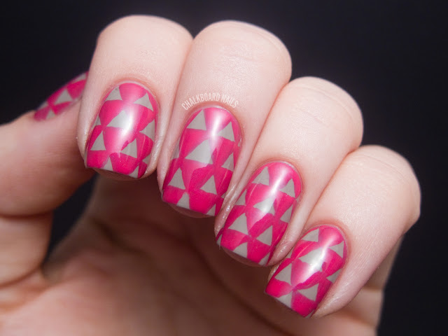 Triangle Pattern Nails | Chalkboard Nails | Phoenix, Arizona Nail Artist