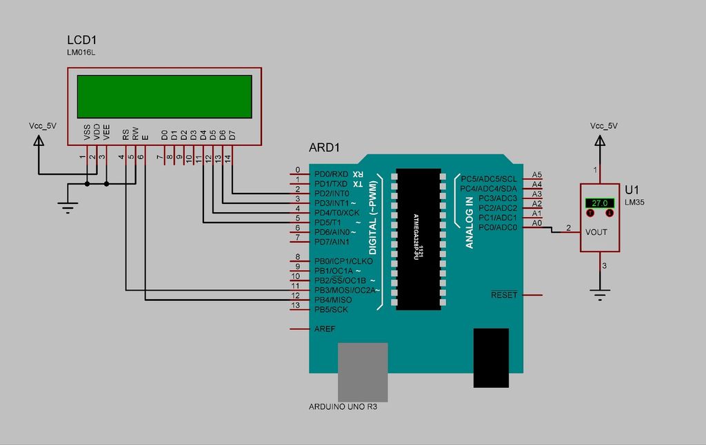 Arduino Thermometer Using LM35 Temperature Sensor ~ Arduino Tutorial