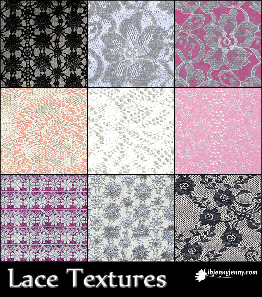 9 Free Lace Textures | ibjennyjenny Free Resources