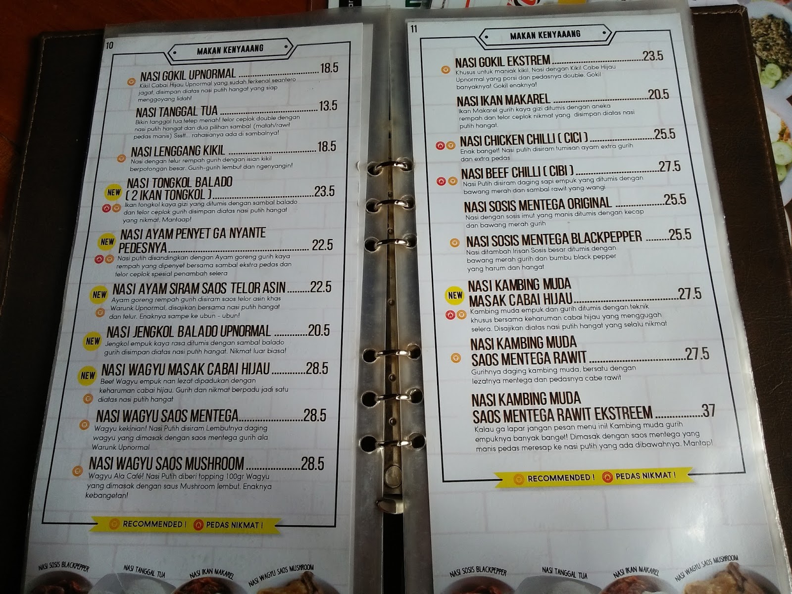 Nismut \(^_^)/: Daftar Menu Warunk Upnormal Semarang