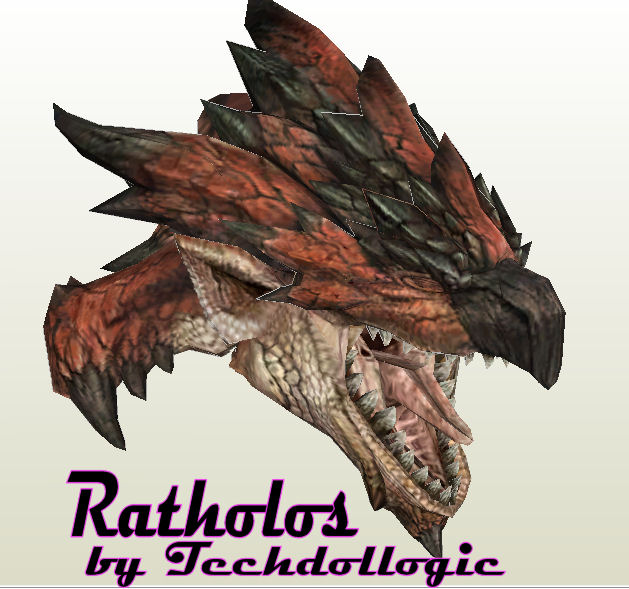 Monster Hunter Tri Ratholos Trophy Mount Papercraft | Papercraft ...