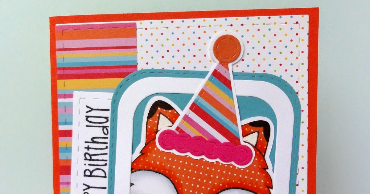 Jaded Blossom: Foxy Birthday Card