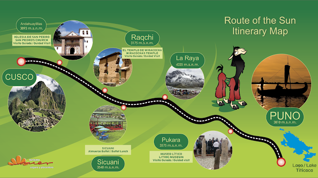 Bus Cusco Puno: Cusco Puno Map