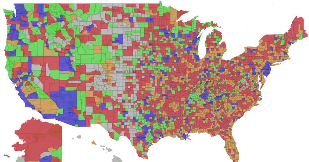 The Rural Blog: County-level map shows how school test scores changed