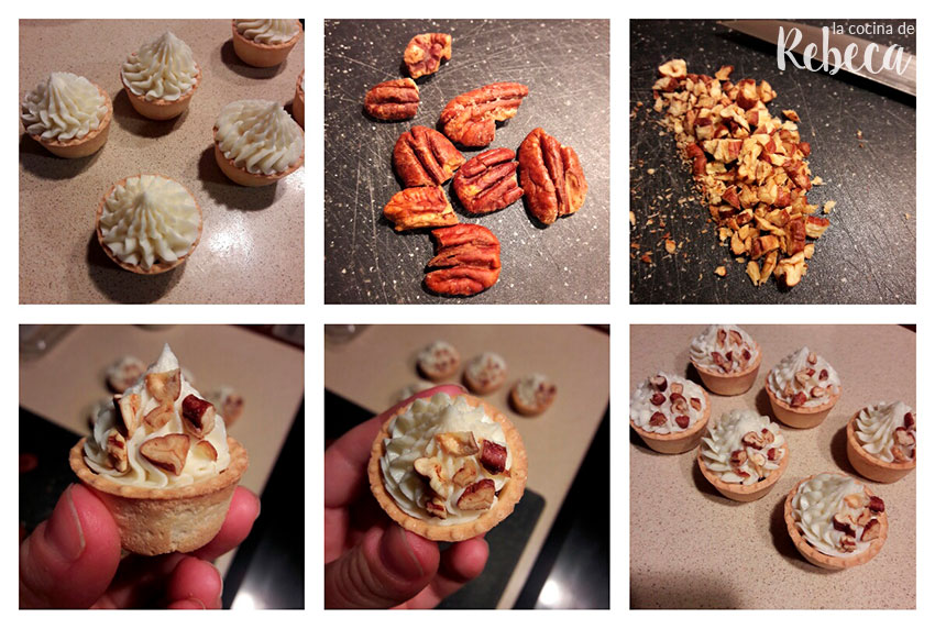 La cocina de Rebeca: Tartaletas de crema de queso, membrillo y nueces