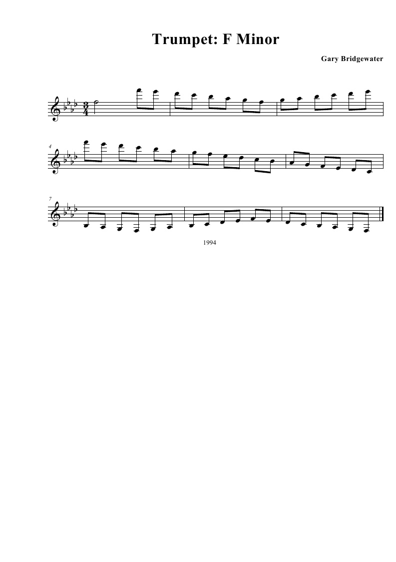 Trumpet: Trumpet: F Minor
