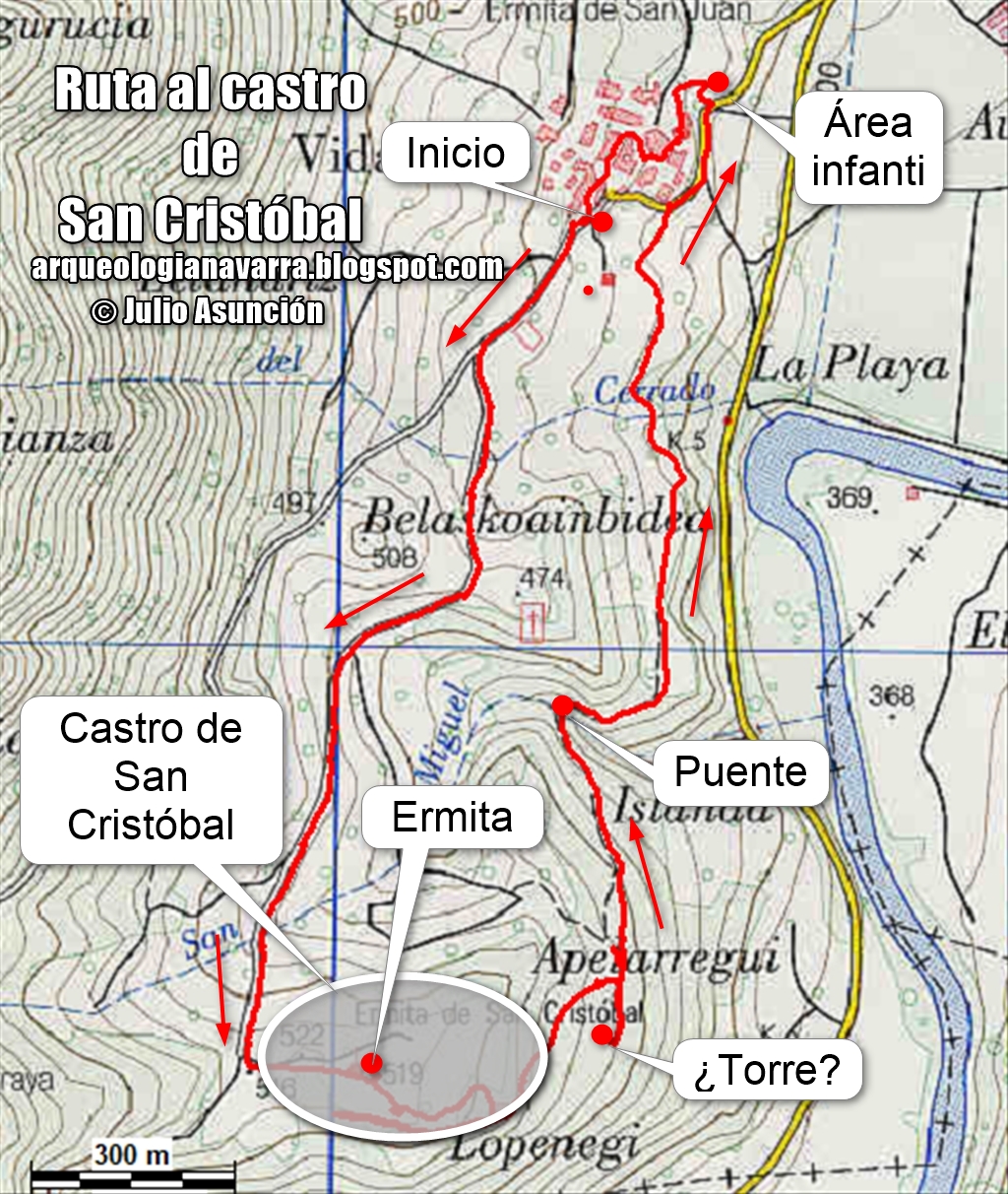 Rutas arqueológicas por Navarra: Mapa y soporte gps ruta Castro de San ...