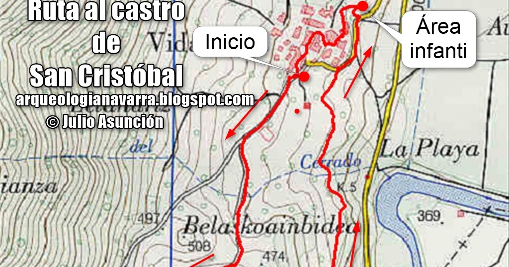 Rutas arqueológicas por Navarra: Mapa y soporte gps ruta Castro de San ...