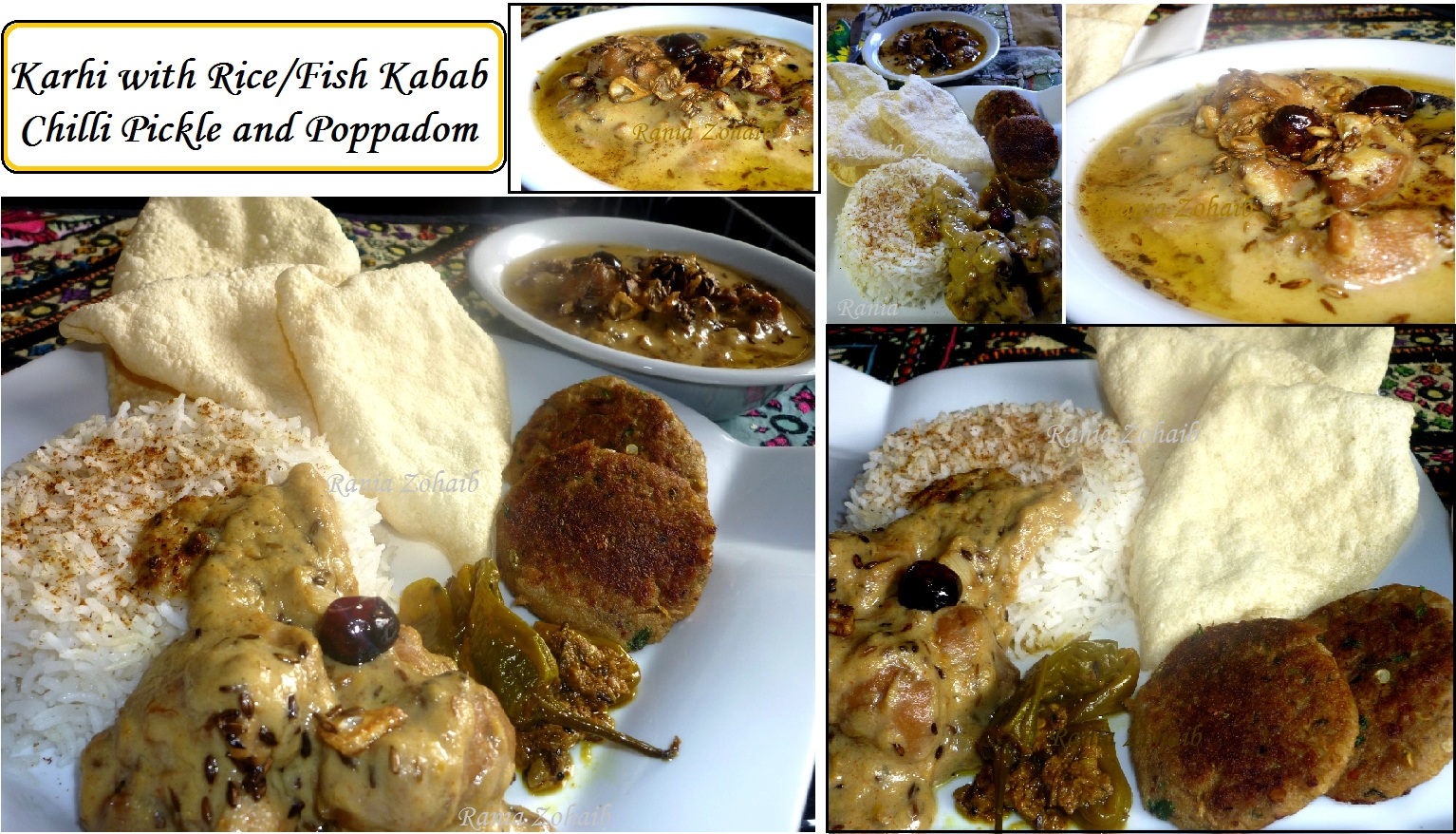 Rania @ Work with sugar'n spice: Karhi with Rice/Fish kababs/Chilli ...