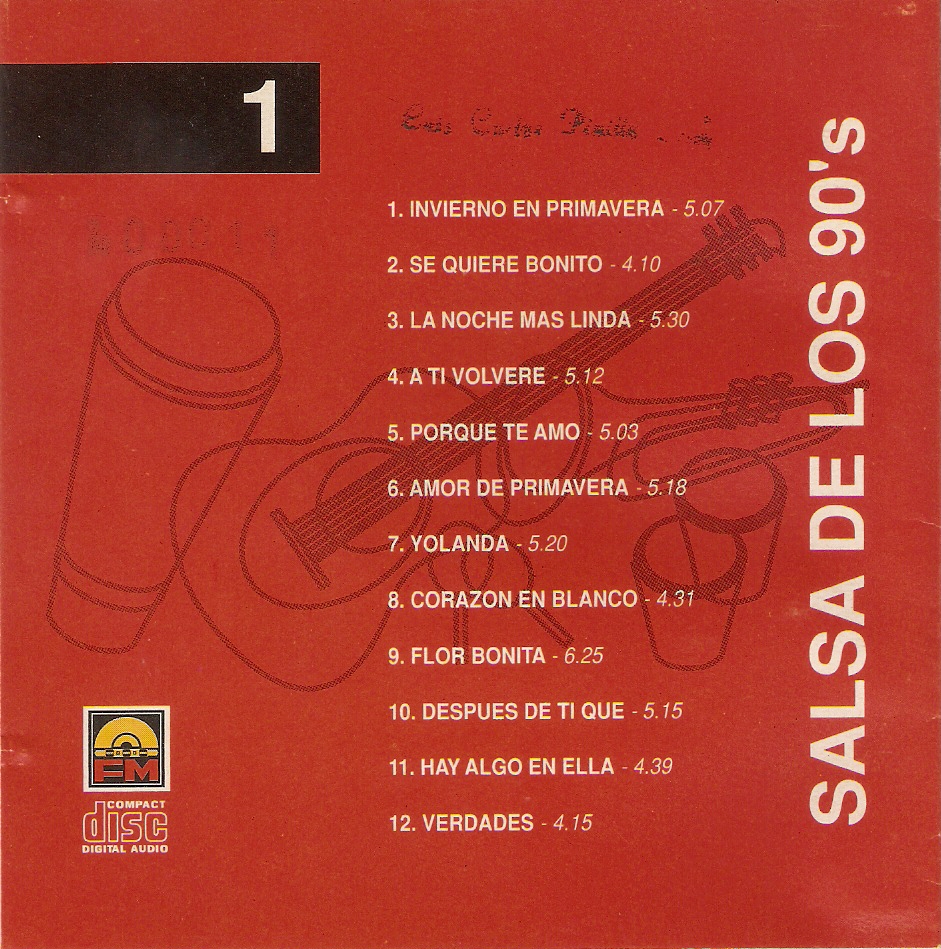 MELODIAS DE COLOMBIA: CINCO HORAS DE SALSA - CD. 01 (SALSA DE LOS 90´S)