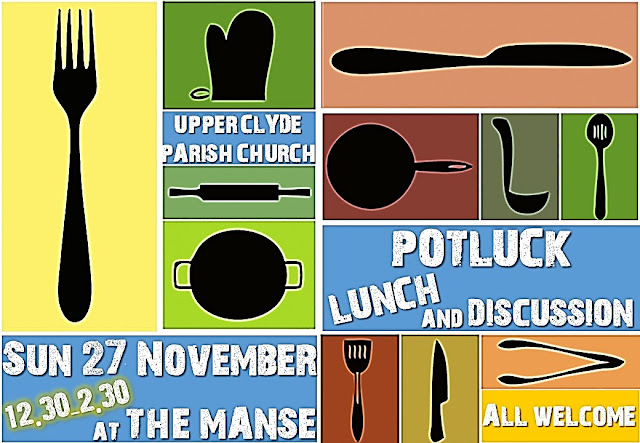 Upper Clyde Parish Church: Reminder: Sunday Potluck at the manse...